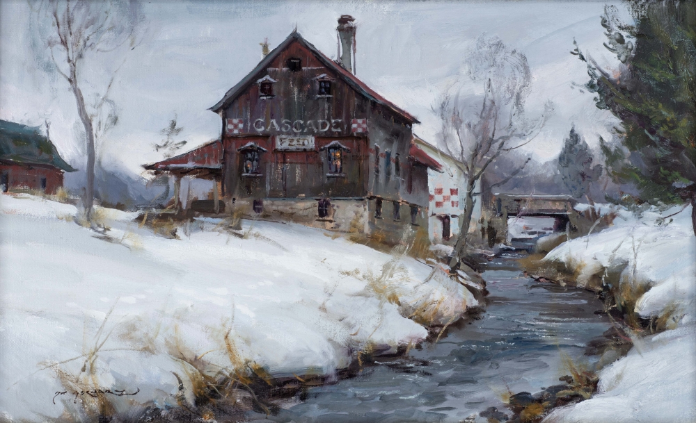 "Landmark, 22k frame" - Daniel Gerhartz - Highlands Art Gallery