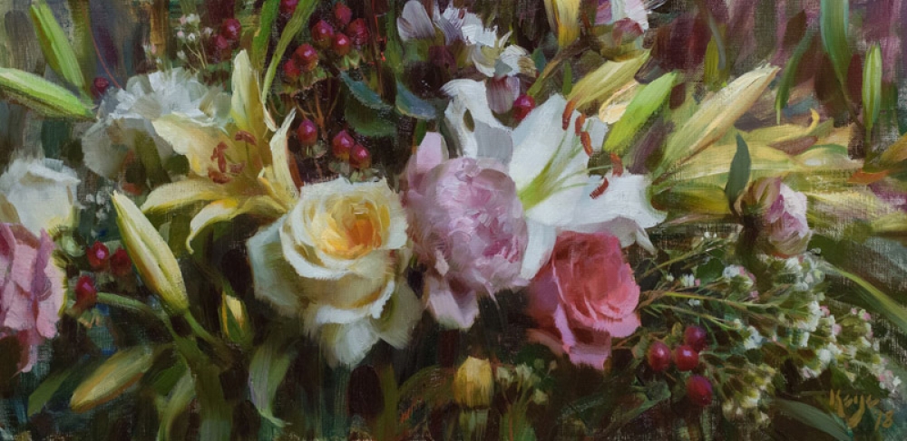 "November Rose Composition" - Daniel Keys - Highlands Art Gallery