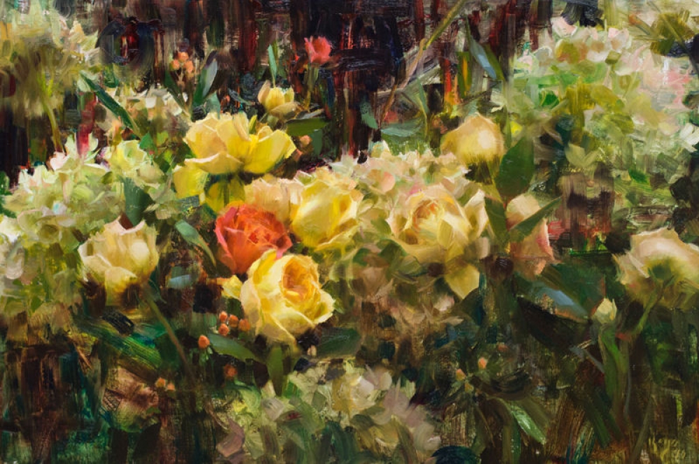 "November Rose Composition" - Daniel Keys - Highlands Art Gallery