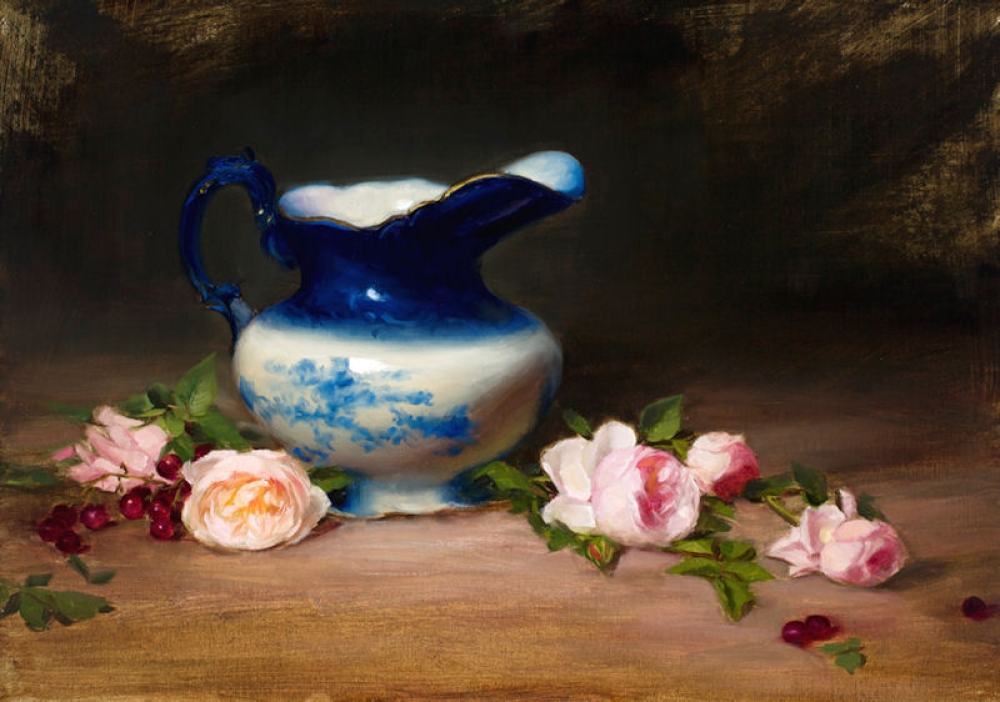 "Study of Red Roses" - Elizabeth Robbins - Highlands Art Gallery